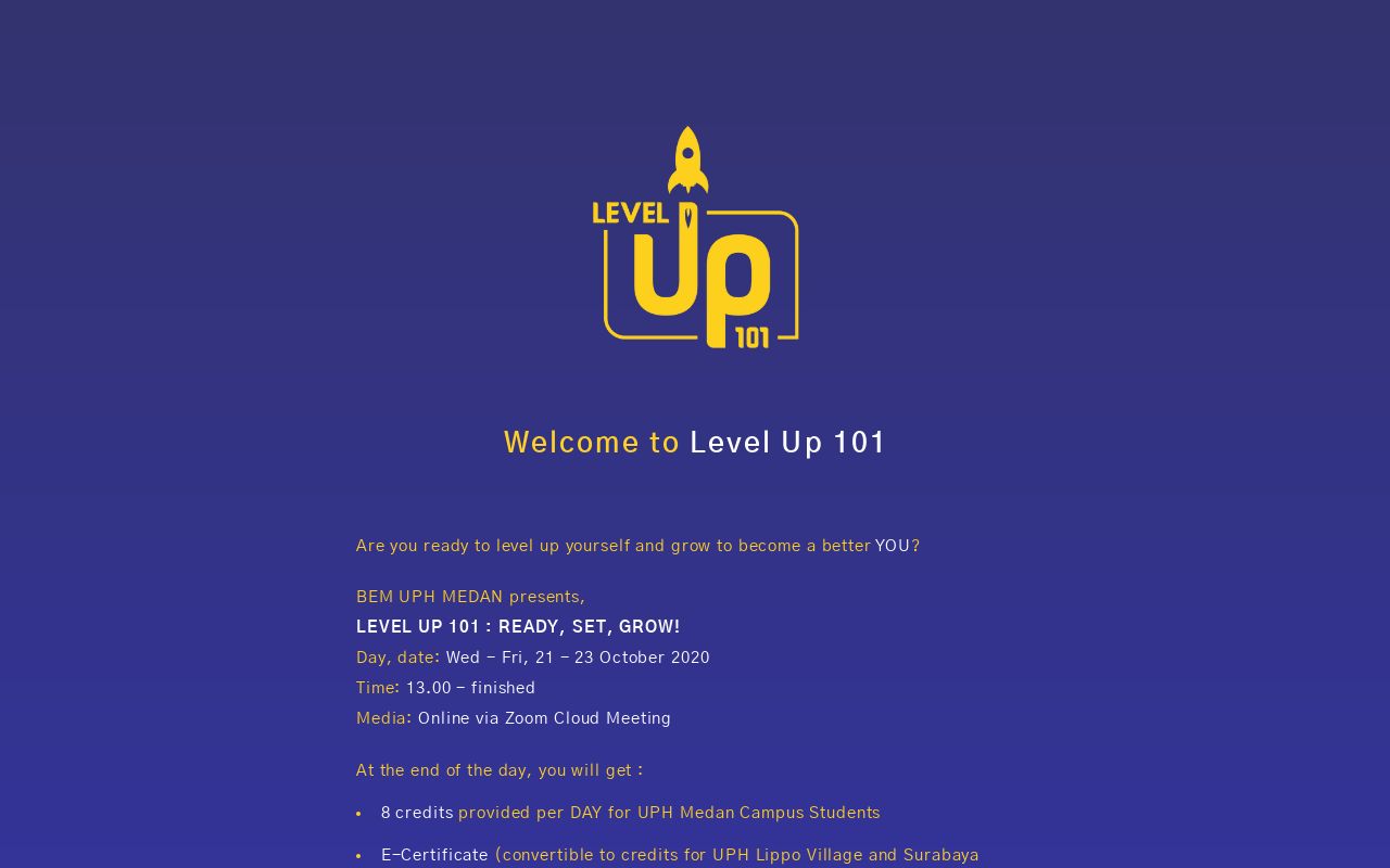 Level Up Registration